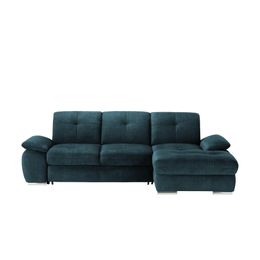 Höffner Ecksofa Gladys ¦ blau ¦ Maße (cm): B: 282 H: 103 T: 197