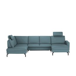 meinSofa Wohnlandschaft Grace ¦ blau ¦ Maße (cm): B: 332 T: 220