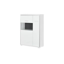 U.N.O uno Highboard Setto ¦ weiß ¦ Maße (cm): B: 94 H: 137 T: 38