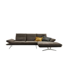 Koinor Ecksofa aus Flachgewebe Francis ¦ braun ¦ Maße (cm): B: 314 H: