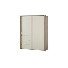 Höffner Schwebetürenschrank, 2-türig Mitta ¦ beige ¦ Maße (cm): B: 175 H: 22