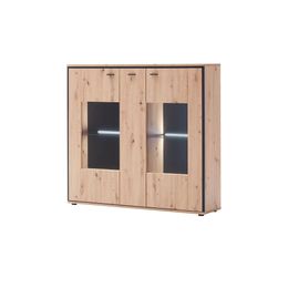 U.N.O uno Highboard Argon ¦ holzfarben ¦ Maße (cm): B: 153 H: 143 T: 38