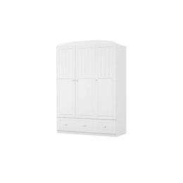 Höffner Kleiderschrank Nordic White ¦ weiß ¦ Maße (cm): B: 133,2 H: 180 T: 5