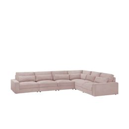 Höffner Ecksofa Branna ¦ rosa/pink ¦ Maße (cm): B: 412 H: 88 T: 322