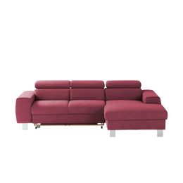 U.N.O uno Ecksofa Los Angeles ¦ rosa/pink ¦ Maße (cm): B: 244 H: 72 T: 166