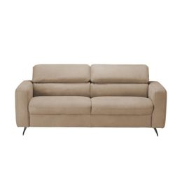 Hukla Ledersofa Carisma ¦ beige ¦ Maße (cm): B: 190 H: 82 T: 96