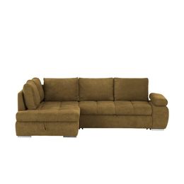 switch Ecksofa aus Flachgewebe Sky ¦ gelb ¦ Maße (cm): B: 265 H: 89 T