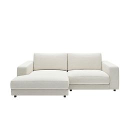 Jette Home Ecksofa in Cord Sila ¦ weiß ¦ Maße (cm): B: 250 H: 85 T: 1