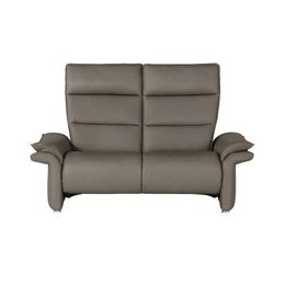 Hukla Ledersofa Corvina ¦ grau ¦ Maße (cm): B: 154 H: 109 T: 90