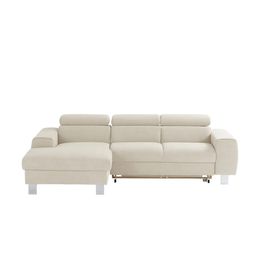 U.N.O uno Ecksofa Los Angeles ¦ creme ¦ Maße (cm): B: 244 H: 72 T: 166