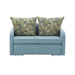 Höffner Schlafsofa Iwo ¦ blau ¦ Maße (cm): B: 136 H: 84 T: 94