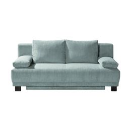 Höffner Schlafsofa aus Cord Luna ¦ blau ¦ Maße (cm): B: 200 H: 89 T: 96