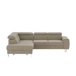 U.N.O uno Ecksofa Los Angeles ¦ beige ¦ Maße (cm): B: 249 H: 72 T: 207