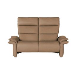 Hukla Ledersofa Corvina ¦ braun ¦ Maße (cm): B: 154 H: 109 T: 90