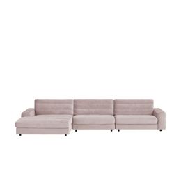 Höffner Ecksofa Samt Scarlatti ¦ rosa/pink ¦ Maße (cm): B: 416 H: 83 T: 205