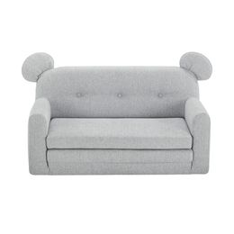 Höffner Kinderschlafsofa mit Ohren Puschel ¦ grau ¦ Maße (cm): B: 112 H: 58