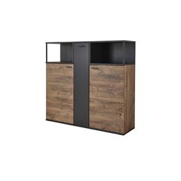 U.N.O uno Highboard Bacoor ¦ holzfarben ¦ Maße (cm): B: 150 H: 140 T: 44