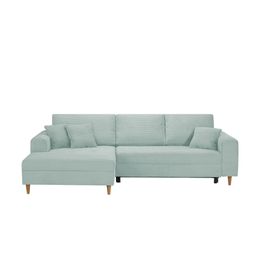 Höffner Ecksofa Benedita ¦ grün ¦ Maße (cm): B: 275 H: 91 T: 173