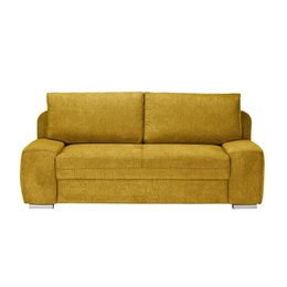 bobb Schlafsofa mit Boxspringpolsterung Viannie de Luxe ¦ gelb ¦ Maß