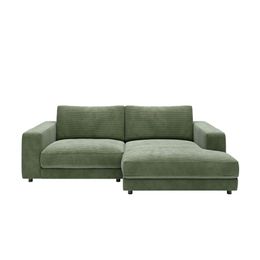 Jette Home Ecksofa in Cord Sila ¦ grün ¦ Maße (cm): B: 250 H: 85 T: 1