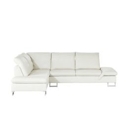 W.Schillig Ledersofa Saraa ¦ creme ¦ Maße (cm): B: 314 H: 86 T: 198