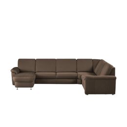 meinSofa Wohnlandschaft Mikrofaser Rita ¦ braun ¦ Maße (cm): B: 330 H