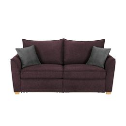 Höffner Einzelsofa Polly de Luxe ¦ rot ¦ Maße (cm): B: 201 H: 95 T: 104