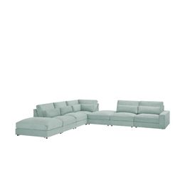 Höffner Ecksofa Branna ¦ grün ¦ Maße (cm): B: 412 H: 88 T: 386