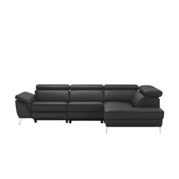 U.N.O uno Ecksofa Leder Dallas ¦ schwarz ¦ Maße (cm): B: 283 H: 74 T: 228