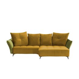 Höffner Ecksofa Crease ¦ gelb ¦ Maße (cm): B: 290 H: 80 T: 175