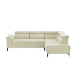 switch Ecksofa mit verstellbaren Kopfstützen Carisma ¦ beige