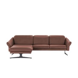 himolla Ecksofa aus Echtleder 1059 ¦ rot ¦ Maße (cm): B: 284 H: 83 T: