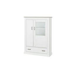 maison bleue Highboard Peru ¦ weiß ¦ Maße (cm): B: 99 H: 142 T: 42