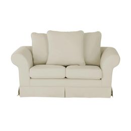 Höffner Hussensofa Webstoff Hampton ¦ creme ¦ Maße (cm): B: 166 H: 70 T: 92