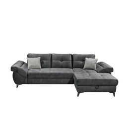 U.N.O uno Ecksofa Nino ¦ grau ¦ Maße (cm): B: 288 H: 90 T: 170