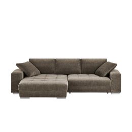 bobb Ecksofa mit Schlaffunktion Caro ¦ braun ¦ Maße (cm): B: 305 H: