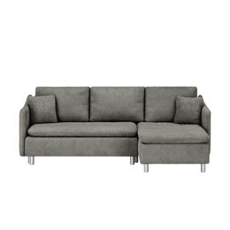 Smart Ecksofa ausziehbar Bonamie ¦ grau ¦ Maße (cm): B: 225 H: 87 T: