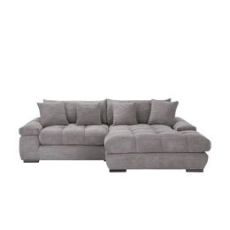 bobb Ecksofa mit trendigem Cordbezug Hella ¦ grau ¦ Maße (cm): B: 303