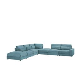 Höffner Ecksofa Branna ¦ türkis/petrol ¦ Maße (cm): B: 412 H: 88 T: 386