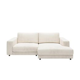 Jette Home Ecksofa in Feincord Sila ¦ weiß ¦ Maße (cm): B: 250 H: 85