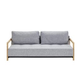 Höffner Schlafsofa Webstoff Akkito ¦ grau ¦ Maße (cm): B: 210 H: 70 T: 112