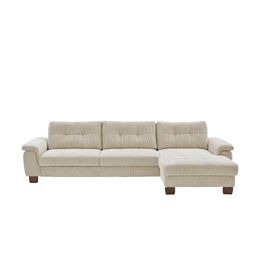 meinSofa Ecksofa aus Cord Suna ¦ beige ¦ Maße (cm): B: 316 H: 86 T: