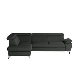 U.N.O uno Ecksofa Apollo ¦ schwarz ¦ Maße (cm): B: 268 H: 81 T: 210