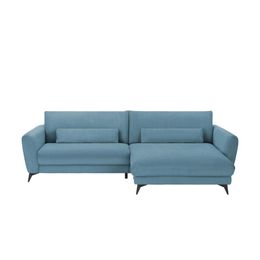 Höffner Ecksofa Cordstoff Amina ¦ türkis/petrol ¦ Maße (cm): B: 288 H: 81 T: