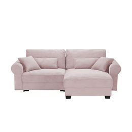 U.N.O uno Ecksofa beidseitig montierbar Angelina klein ¦ rosa/pink ¦ Maße (