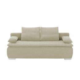 Smart Schlafsofa Leonie ¦ beige ¦ Maße (cm): B: 198 H: 92 T: 90