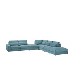 Höffner Ecksofa Branna ¦ türkis/petrol ¦ Maße (cm): B: 412 H: 88 T: 386