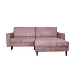 U.N.O uno Ecksofa trendiger Cordstoff Livorno ¦ rosa/pink ¦ Maße (cm): B: 2