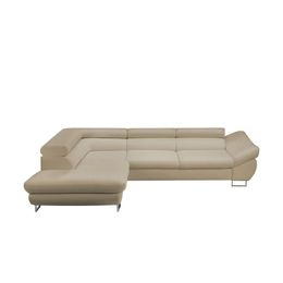 switch Ecksofa aus Kunstleder Fabio ¦ beige ¦ Maße (cm): B: 280 H: 69