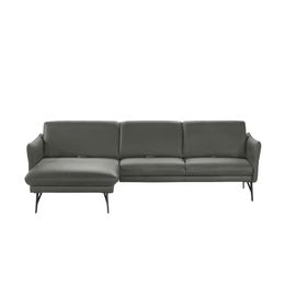 himolla Ecksofa Leder 1928 ¦ grau ¦ Maße (cm): B: 280 H: 83 T: 175